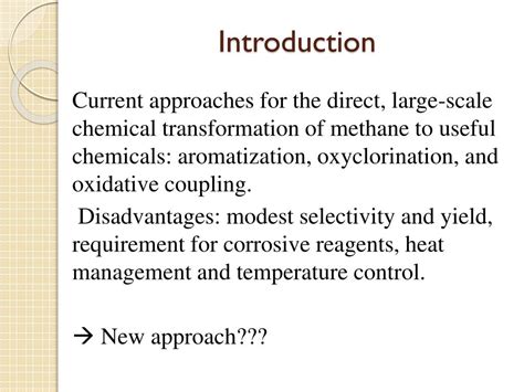 Ppt Catalytic Conversion Via Soft Oxidation Of Methane To Ethylene Powerpoint Presentation