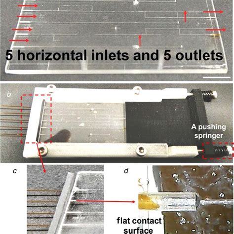 Glass Microfluidic Device And A Pla Jig For Horizontal Connection A