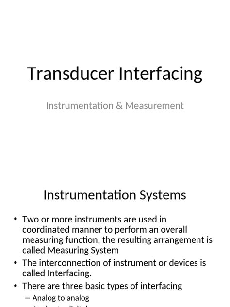 transducer interfacing pdf computer science manufactured goods