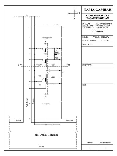 Dta 2 Gbrrencana Tapak Bangunan A3 Model Portrait Pdf