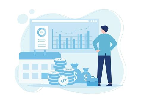 Monthly Report Data Analysis Concept Flat Illustration 36260777 Vector