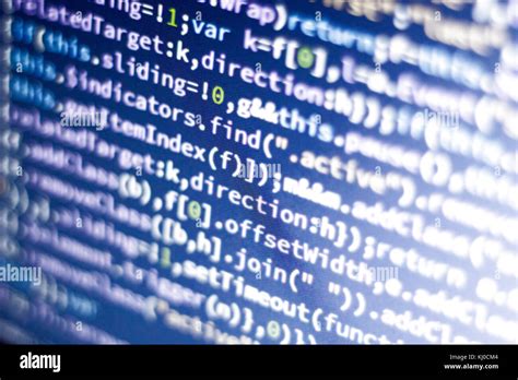 Glowing Minificated Javascript Code Abstract Screen Of Modern Web