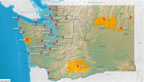 Tribes Map Washington Tribes American Indians Native American Chehalis Colville Puyallup