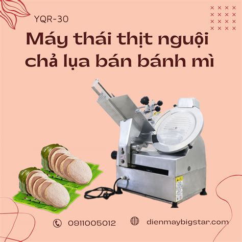 Máy Thái Thịt Nguội Chả Lụa Bán Bánh Mì Tự động Hiện đại