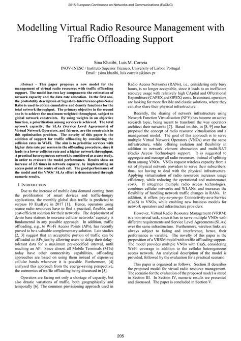 Pdf Modelling Virtual Radio Resource Management With Traffic Offloading Support