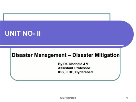 Unit No 02 Dmdisaster Mitigation Ppsx