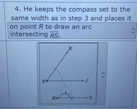 Solved 4 He Keeps The Compass Set To The Same Width As In Step 3 And