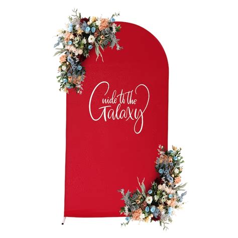Cncest 394 Ft W X 722 Ft H Red Background With White Arch Garden