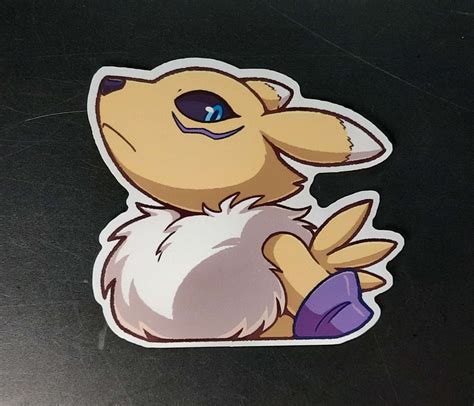 Renamon Portrait Sticker Etsy