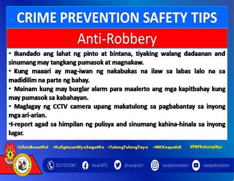 Naval Pnp Crime Prevention Tips Anti Robbery Ctto Lifeisbeautiful