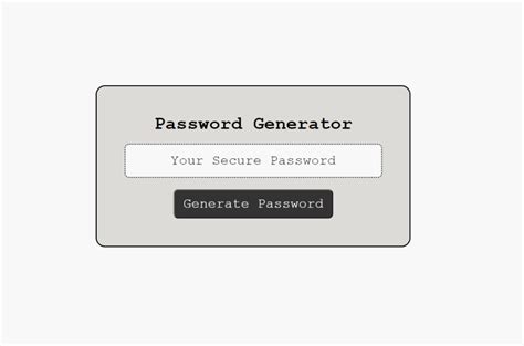 Github Dtm5169passwordgenerator