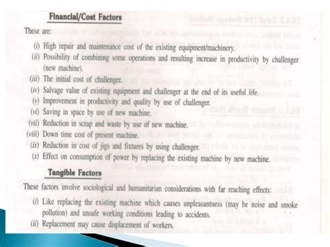 Replacement Analysis In Entrepreneurship Ppt