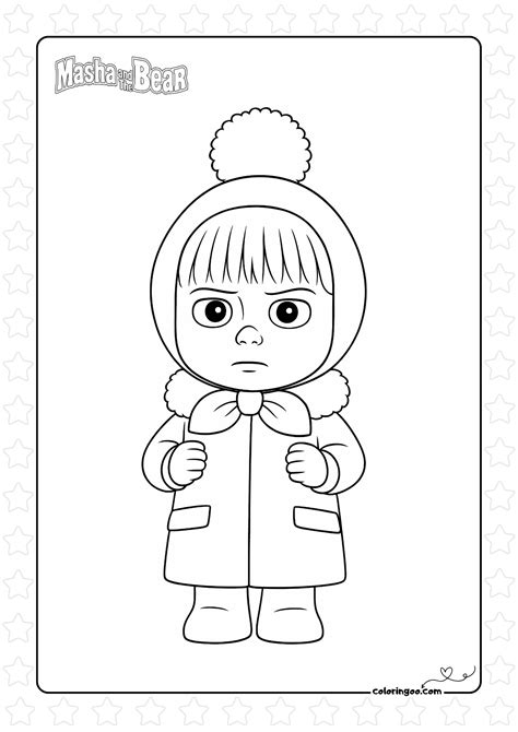 Free Printable Masha Coloring Sheet