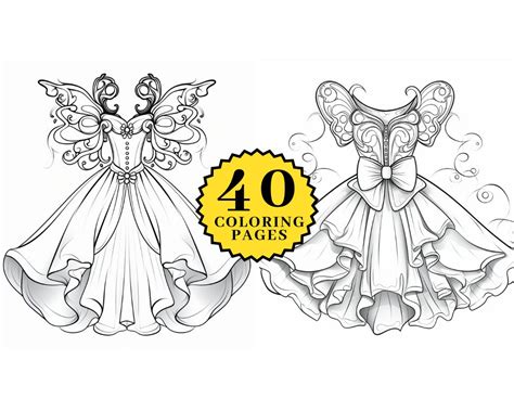 Fairy Dress Coloring Page