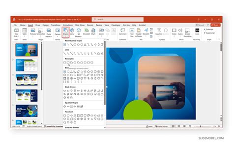03 Insert Shape In Powerpoint 1 SlideModel 03 Insert Shape In Powerpoint 1 SlideModel