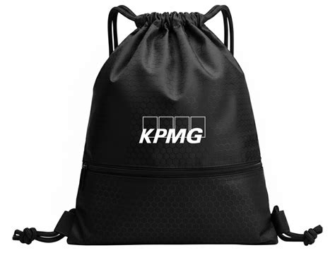 Customised High Quality Drawstring Bag With Front Pocket Water