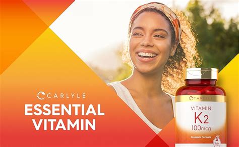 Carlyle Vitamin K2 Supplement 100 Mcg K2 Mk 4 240