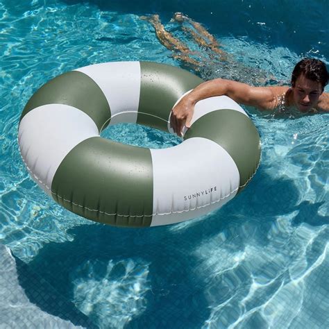 Sunnylife Inflatable Pool Ring Olive