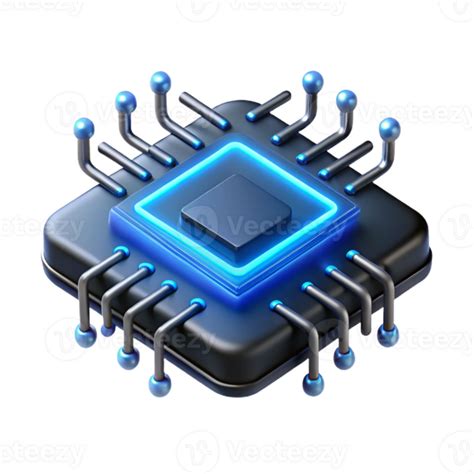 Extraordinary Modern A Single Microchip Magnified Immensely Intricate Pathways Glowing With