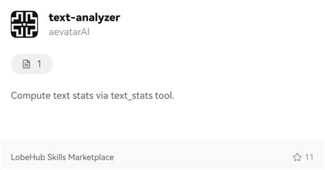 Text Analyzer Skills Marketplace · Lobehub