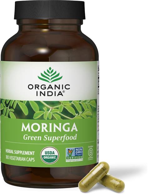 Organic India Moringa Capsules Organic Moringa Supplement