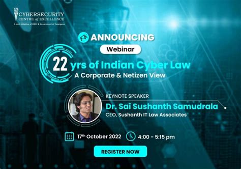 Dr Sai Sushanth Samudrala On Linkedin Cyber Law Cybersecurity