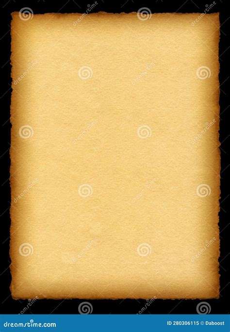Fondo De Textura De Papel De Pergamino Antiguo Aislado En Negro Imagen