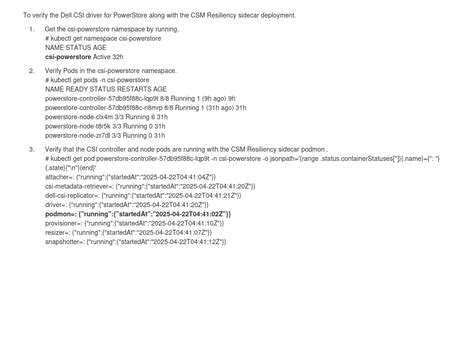 Verify The Powerstore Csi Driver With Csm Resiliency Sidecar Protect Red Hat Openshift
