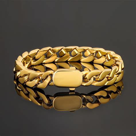 10mm Stainless Steel Miami Cuban Link Bracelet Helloice