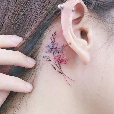 17 Cute Small Behind The Ear Tattoo Ideas Thrivenaija