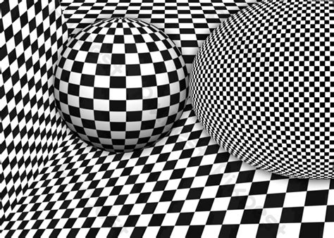 White Geometric Background Black And Optical Misalignment Psd