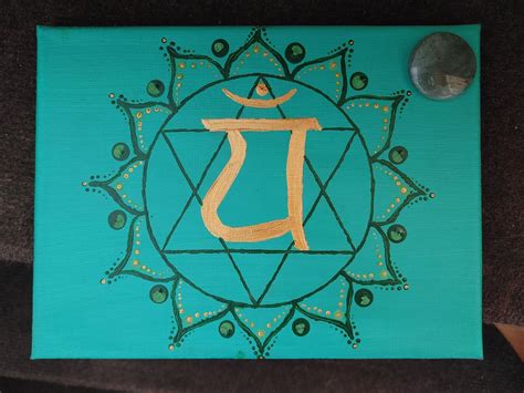 Set 7 Chakras Paintings With Crystals Etsy