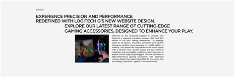 Logitech G Website Redesign Behance