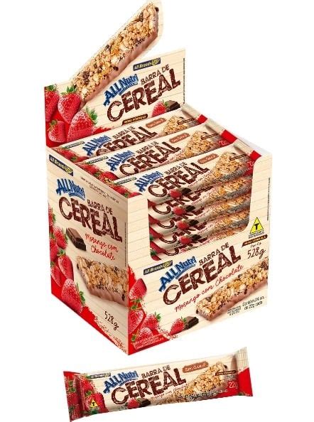 Barra Cereal Allnutri 22g Morango C Chocolate Wilso Distribuidor