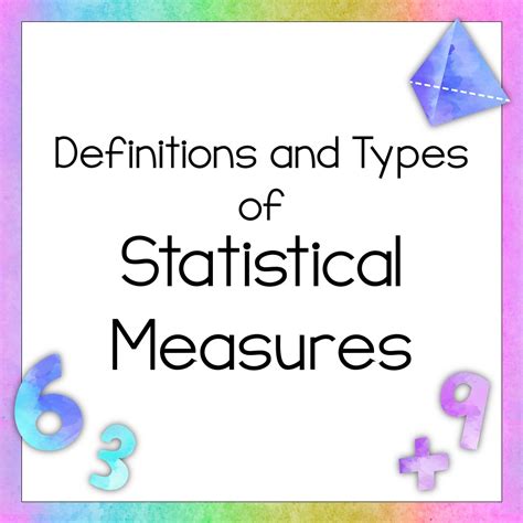 Definitions And Types Of Statistical Measures Digital Math Games