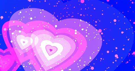Concentric Hearts Exploding Cute Loving Bg Stock Illustration