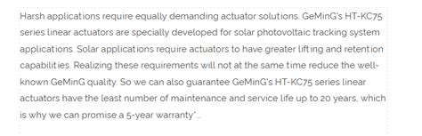 Solar Trackersolar Tracker Actuatorsolar Solar Tracking Actuator