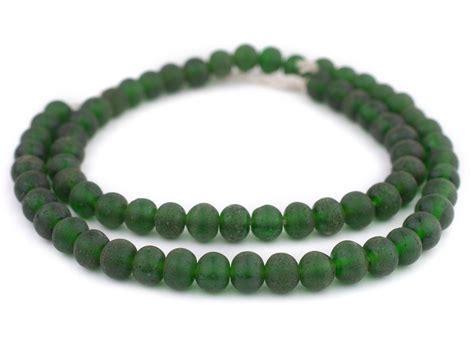 Green Ancient Style Java Glass Beads 11mm The Bead Chest