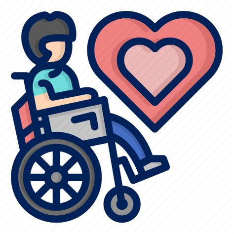 Love Disabilities Disability Disabled Wheelchair Icon Download On