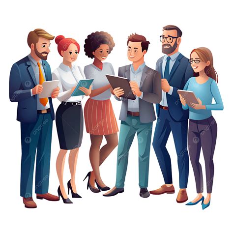Diverse Business Team Meeting With Tablets And Laptops Clipart