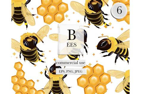 Bee Clipart Honey Bees Illustration Grafik Von Usisart · Creative Fabrica