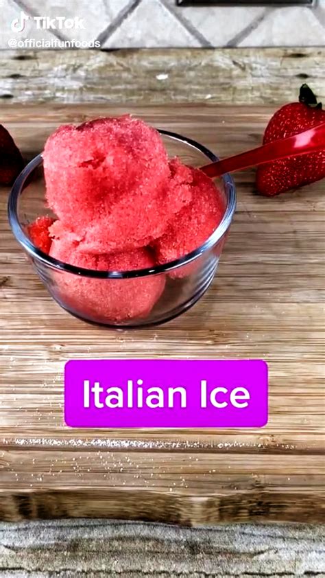 Italian Ice Recipe Icee Recipe Food Videos Desserts Fun Baking Recipes