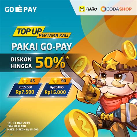 Top Up HAGO Pakai GO-PAY Di Codashop, Diskon 50%! | Codashop Blog ID