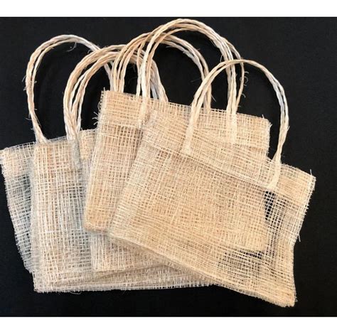 10pcs Sinamay Bag 5x2x4 Natural Sinamay Bag Small T Bags Etsy