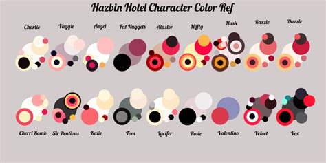Adam Hazbin Hotel Color Palette
