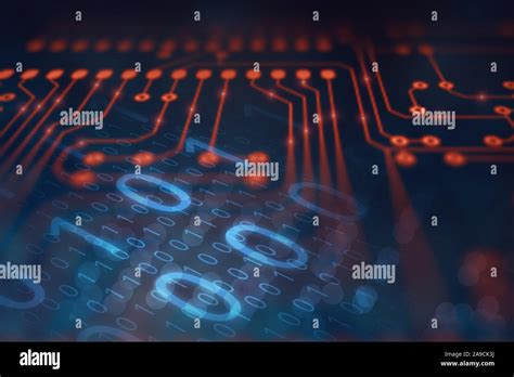 Abstract Technology Background With Digital Data Binary Code And