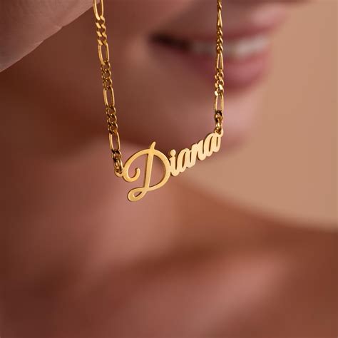 14k Gold Name Necklace Mothers Day T Personalized Jewelry