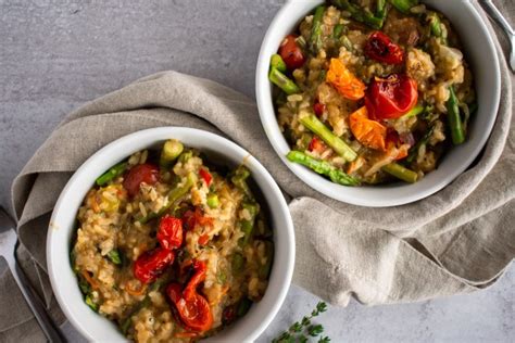 Vegan Summer Vegetable Risotto The Hangry Chickpea