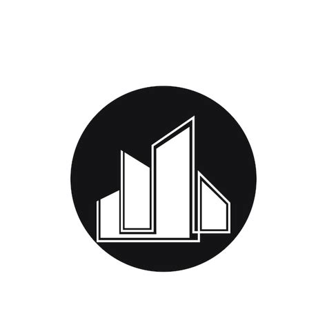 Iconos De Logotipo Y Símbolos De Edificios De Viviendas Vector Premium