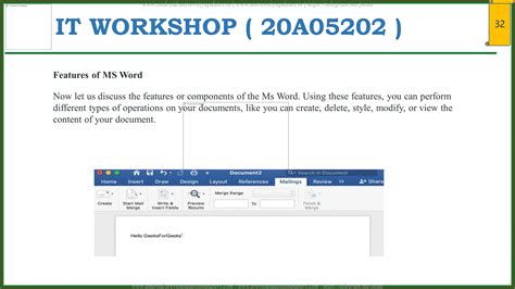 Jntua It Workshop Lab Presentation Pptpdf
